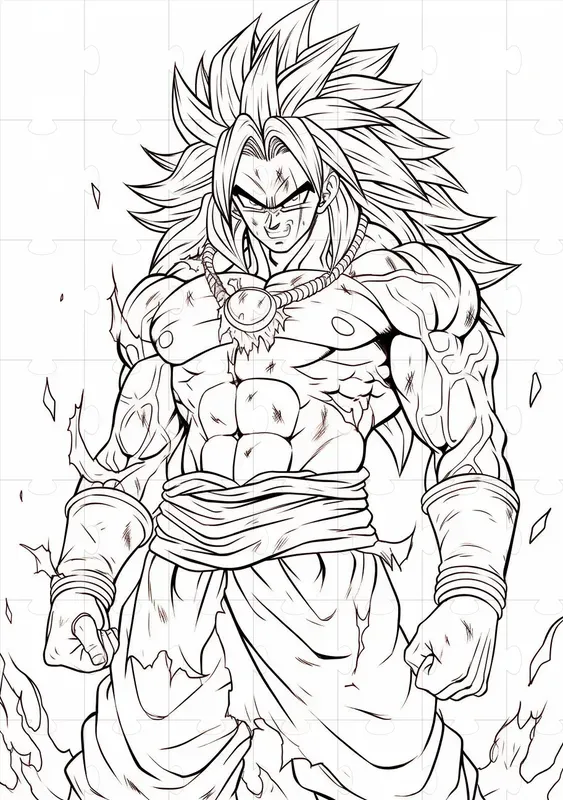 Coloring Book Pages Dbz Characters Midjourney Prompt | PromptBase