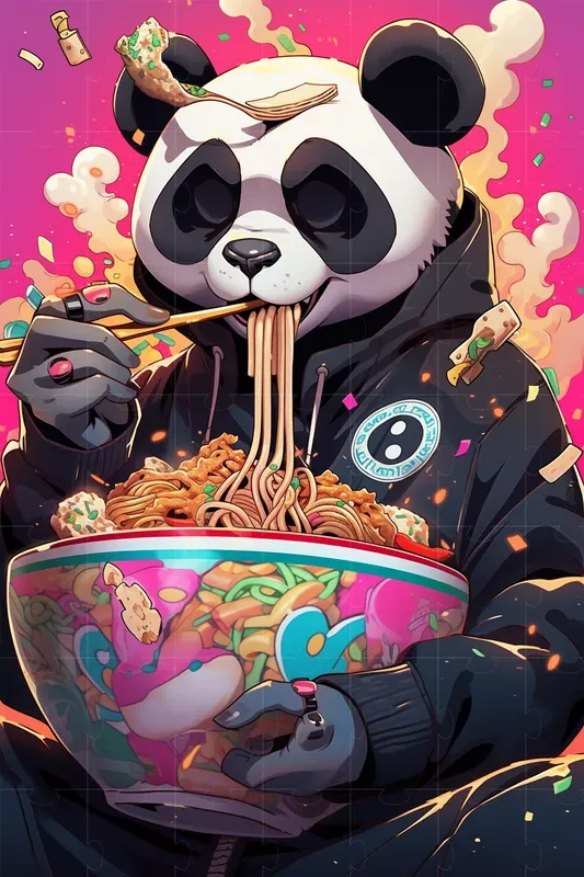 Cartoon Characters Eating Food Graffiti Midjourney Prompt | PromptBase