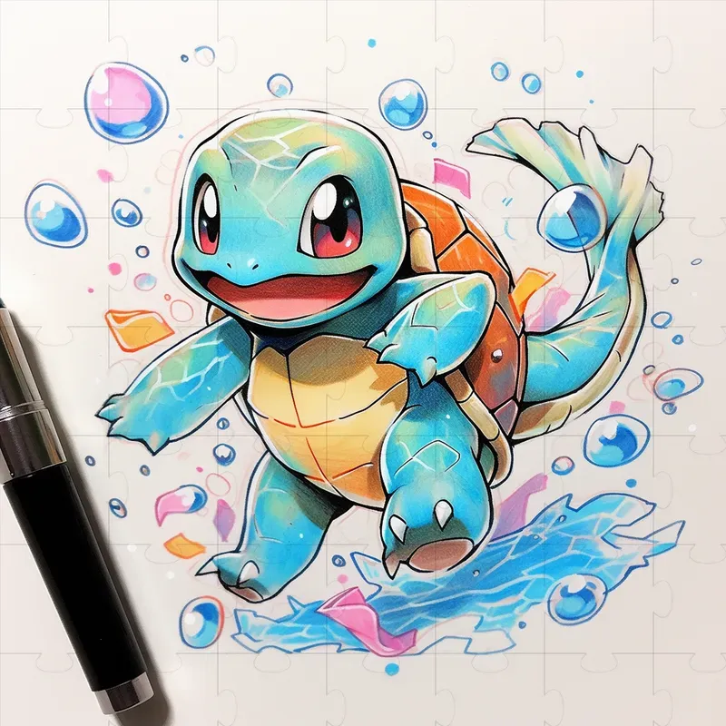 Pokemon Drawings With Markers Midjourney Prompt | PromptBase