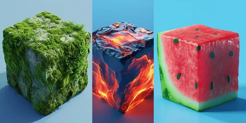 Cube Zbrush Textures Midjourney Prompt | PromptBase