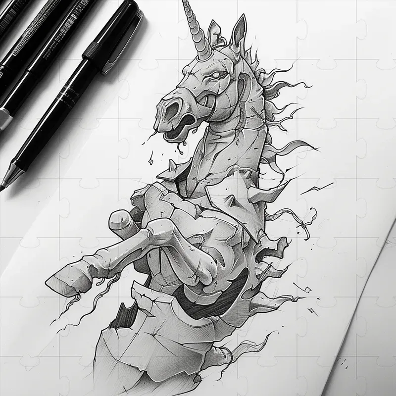 Pen Drawings By Joe Madureira Midjourney Prompt | PromptBase