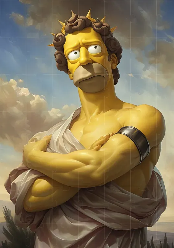 The Simpsons As Famous Artist Works Midjourney Prompt | PromptBase