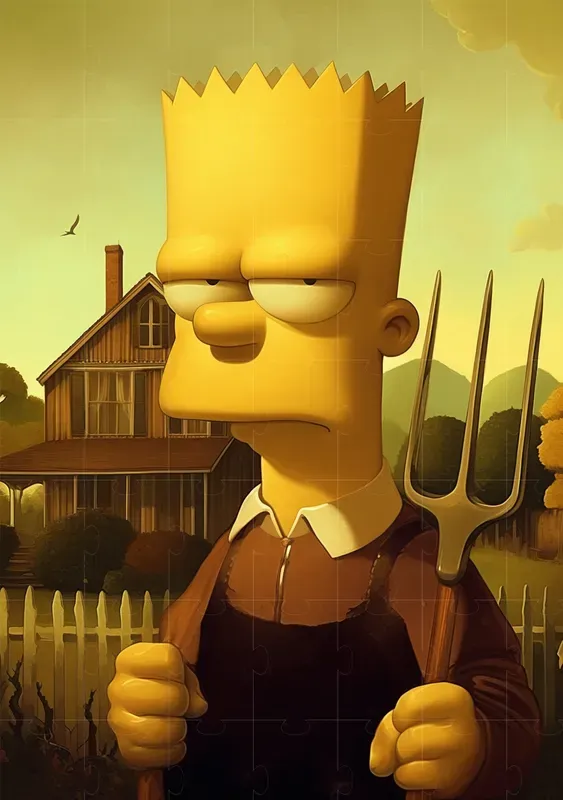 The Simpsons As Famous Artist Works Midjourney Prompt | PromptBase