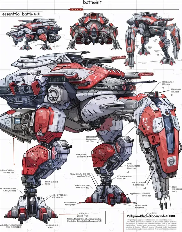 Concept Design Sheets Mecha Midjourney Prompt | PromptBase