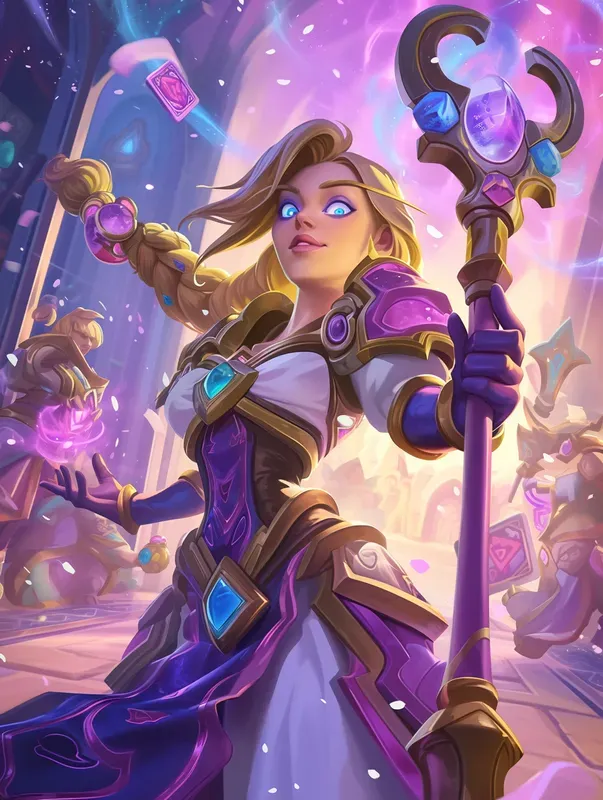 Hearthstone Card Illustrations Midjourney Prompt | PromptBase