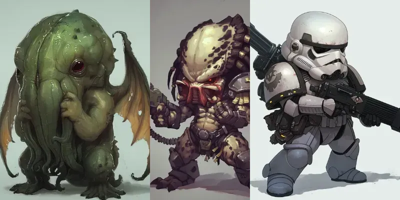 Warhammer Isometric Chibi Characters Midjourney Prompt | PromptBase