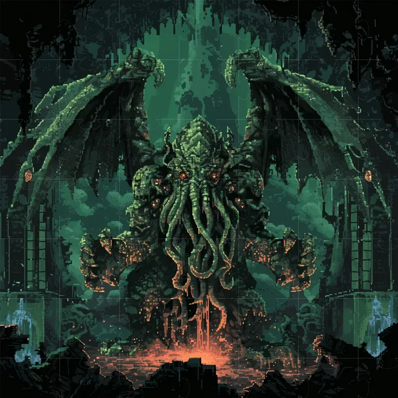 Creepy Horror Pixel Characters Midjourney Prompt | PromptBase