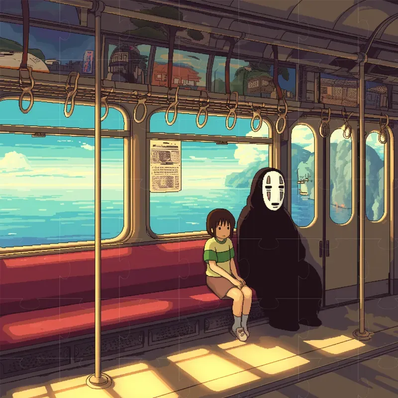8bit Pixel Ghibli Scenes Midjourney Prompt | PromptBase