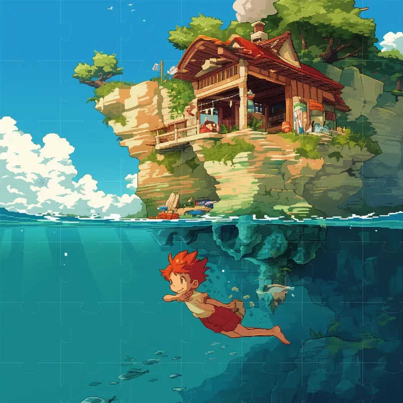 8bit Pixel Ghibli Scenes Midjourney Prompt | PromptBase