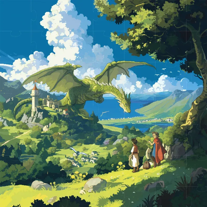 8bit Pixel Ghibli Scenes Midjourney Prompt | PromptBase