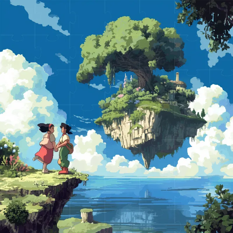 8bit Pixel Ghibli Scenes Midjourney Prompt | PromptBase