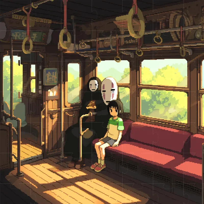 8bit Pixel Ghibli Scenes Midjourney Prompt | PromptBase