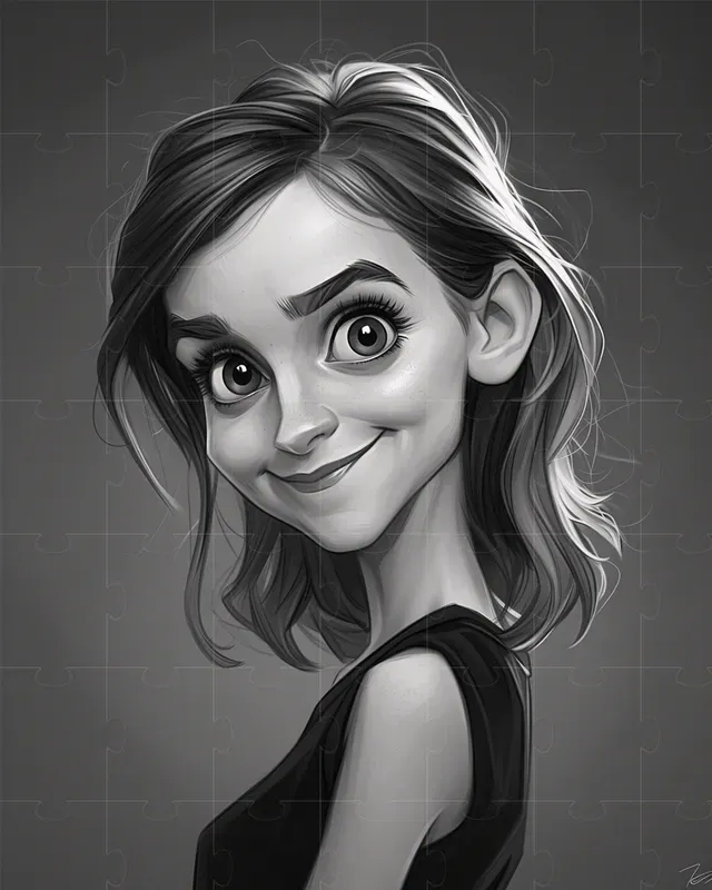 Black And White Hand Drawn Caricatures Midjourney Prompt | PromptBase