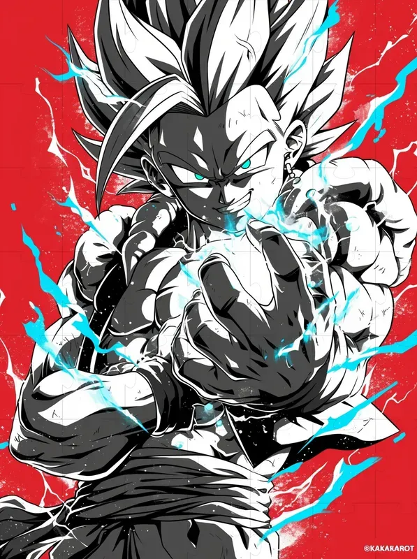 Black And White Dbz Line Art T Shirts Midjourney Prompt | PromptBase
