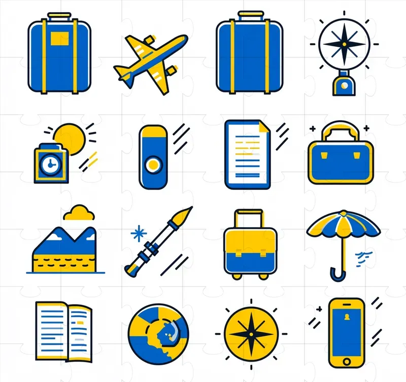 Sets Of Simple Line Art Icons Midjourney Prompt | PromptBase