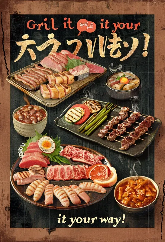 Retro Japanese Restaurant Posters Midjourney Prompt | PromptBase