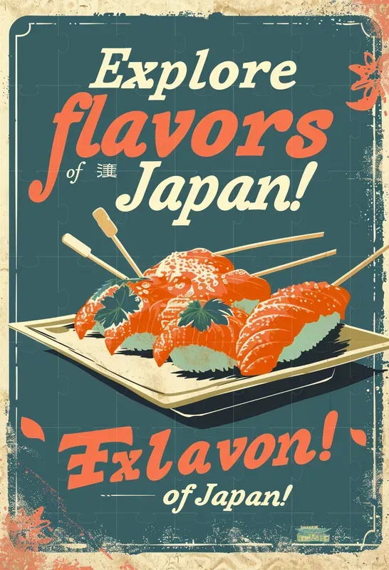 Retro Japanese Restaurant Posters Midjourney Prompt | PromptBase
