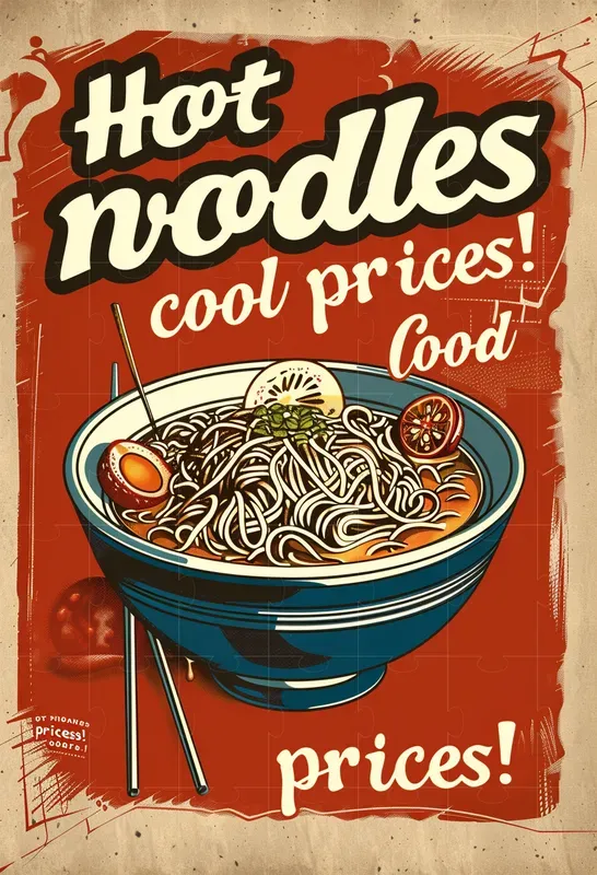 Retro Japanese Restaurant Posters Midjourney Prompt | PromptBase