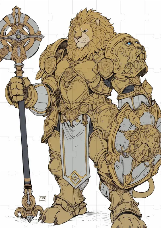 Anthropomorphic Animal Warrior Blue Pens Midjourney Prompt | PromptBase