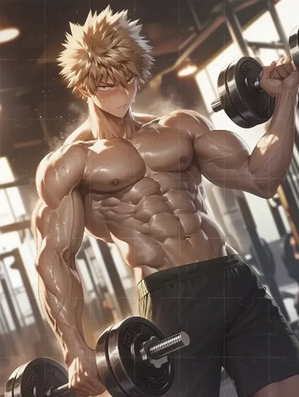Manga Character Training Gym Workouts Midjourney Prompt | PromptBase