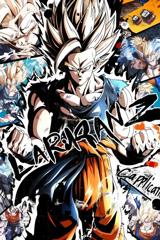 Dbz Sticker Graffiti Covers Midjourney Prompt | PromptBase