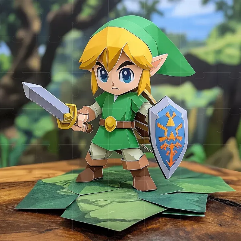 Super Smash Bros Paper Sculptures Midjourney Prompt | PromptBase