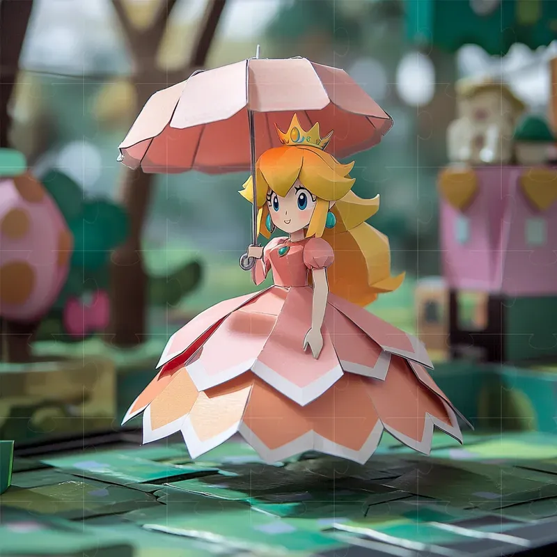 Super Smash Bros Paper Sculptures Midjourney Prompt | PromptBase