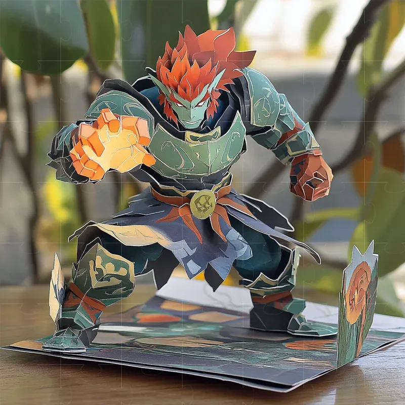 Super Smash Bros Paper Sculptures Midjourney Prompt | PromptBase