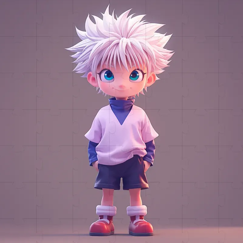 3D Render Chibi Manga Characters Midjourney Prompt | PromptBase