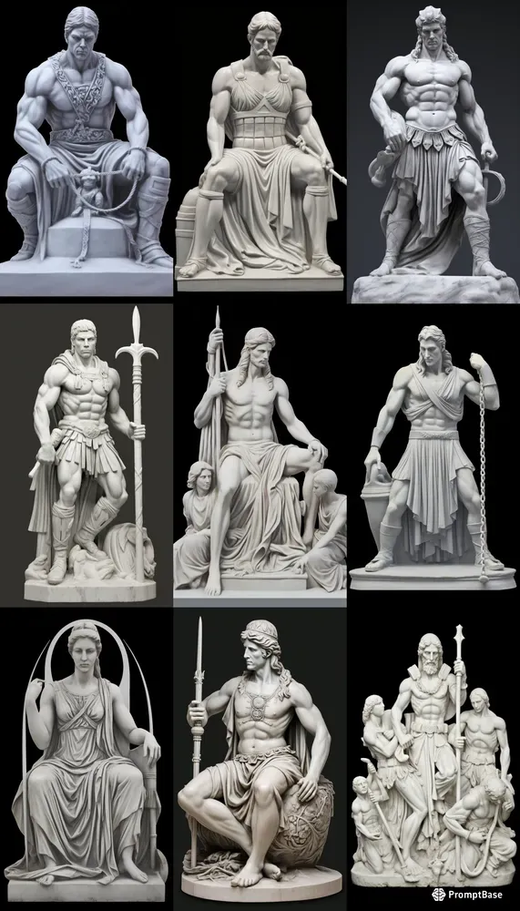 Stoic Ancient Statues Midjourney Prompt | PromptBase