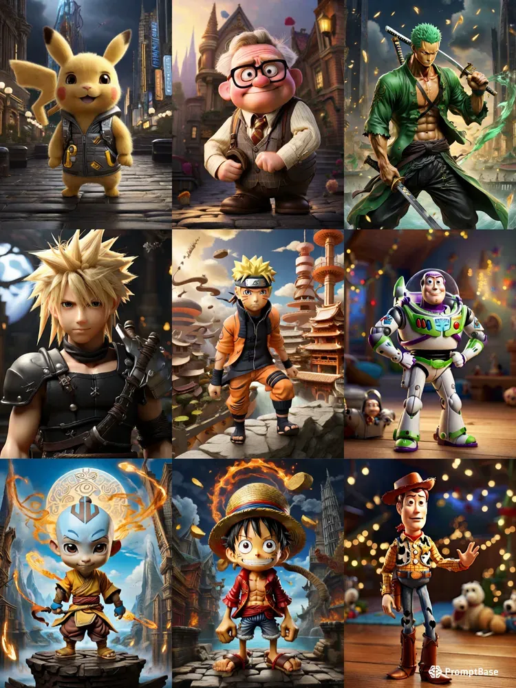 Animated Characters Futuristic Dreamworks Leonardo Ai Prompt | PromptBase