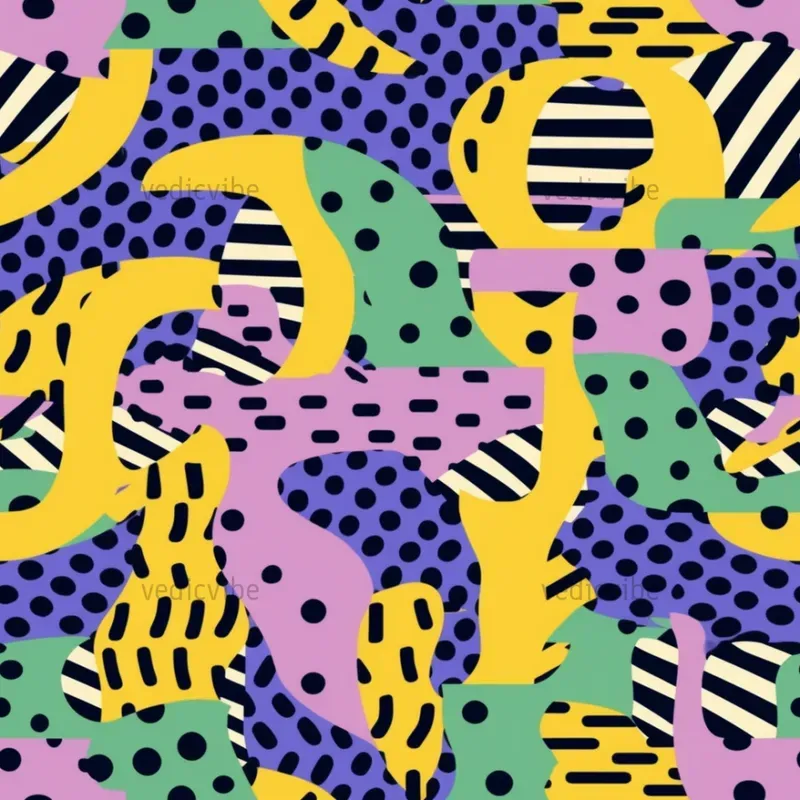 Bold 80s Geometric Patterns Midjourney Prompt | PromptBase