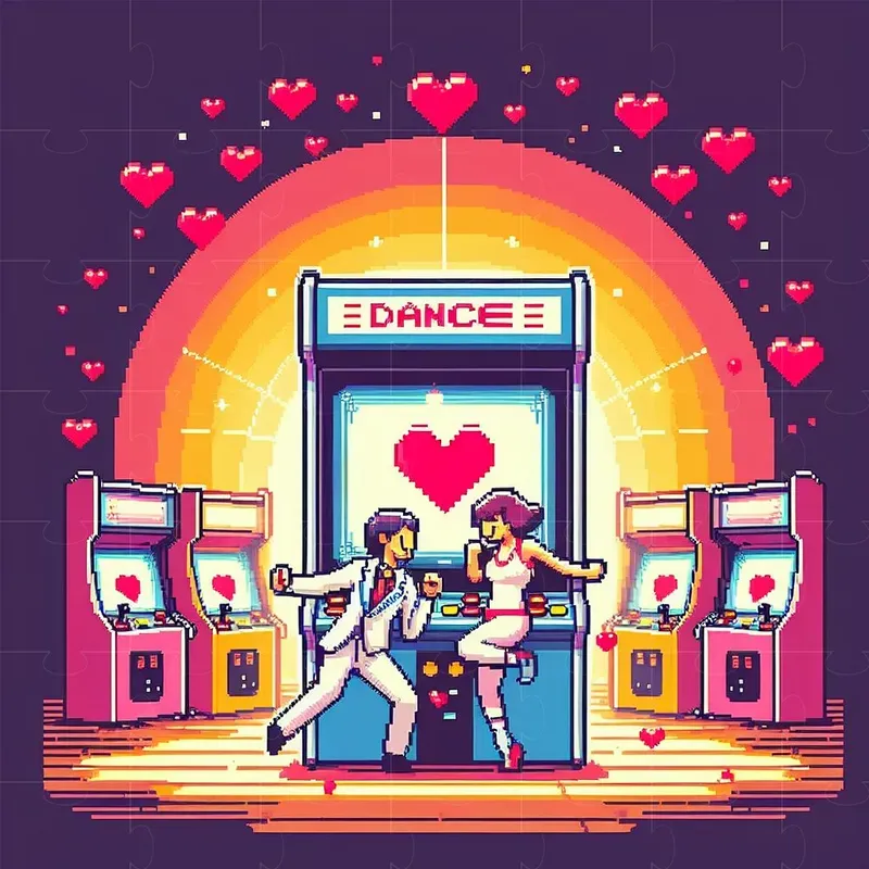 Pixel Art Couples Sharing Moments DALL·E Prompt | PromptBase