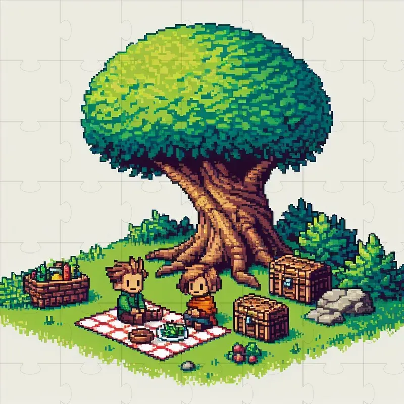 Pixel Art Couples Sharing Moments DALL·E Prompt | PromptBase