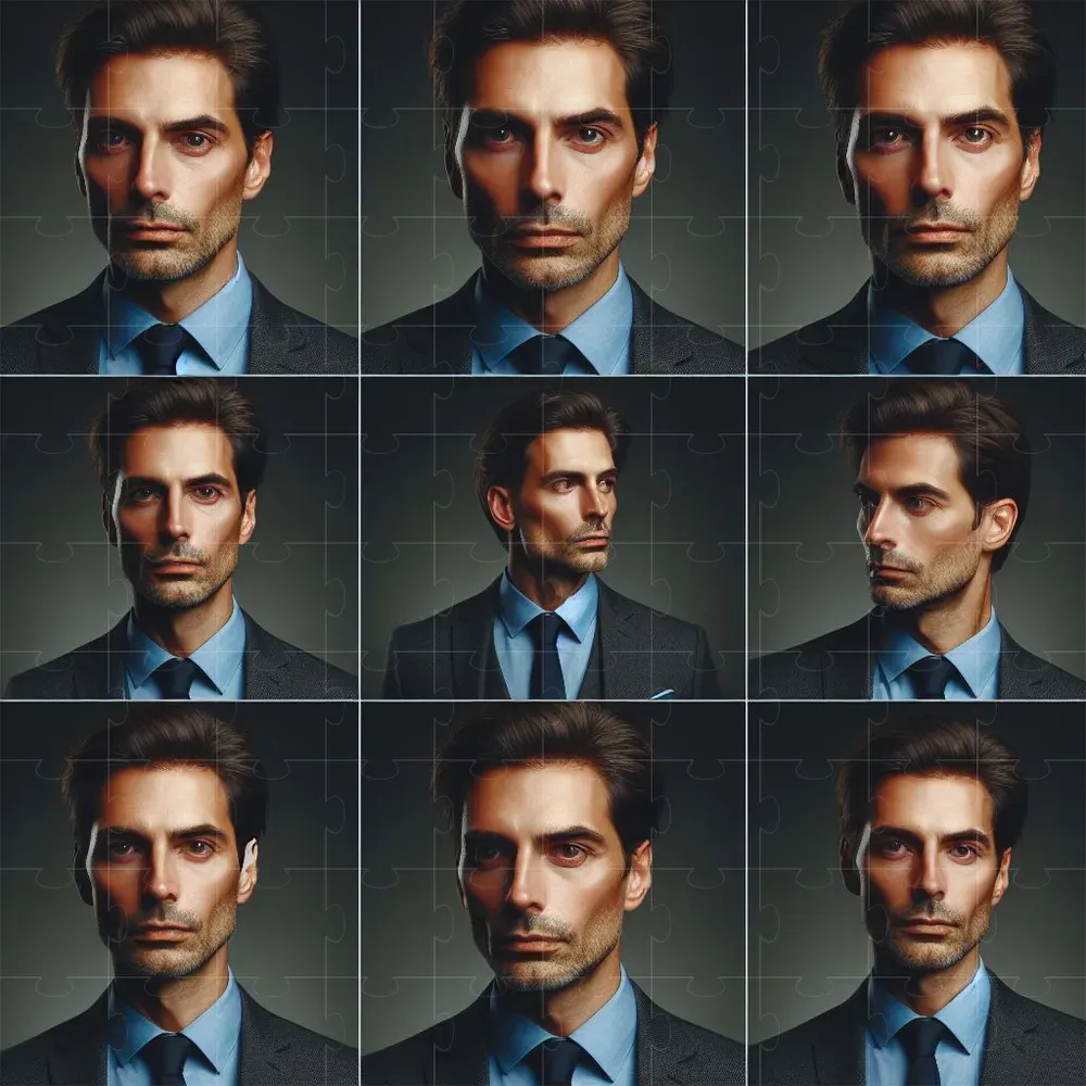 Character Showcase Expressions Angles DALL·E Prompt | PromptBase