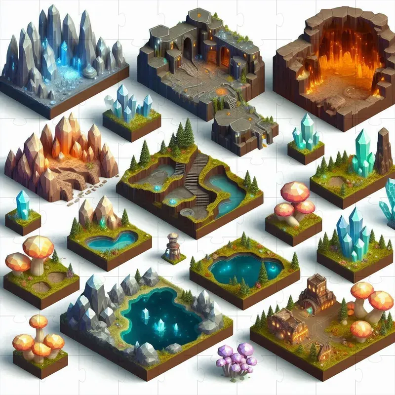 Isometric Game Asset Packs DALL·E Prompt | PromptBase