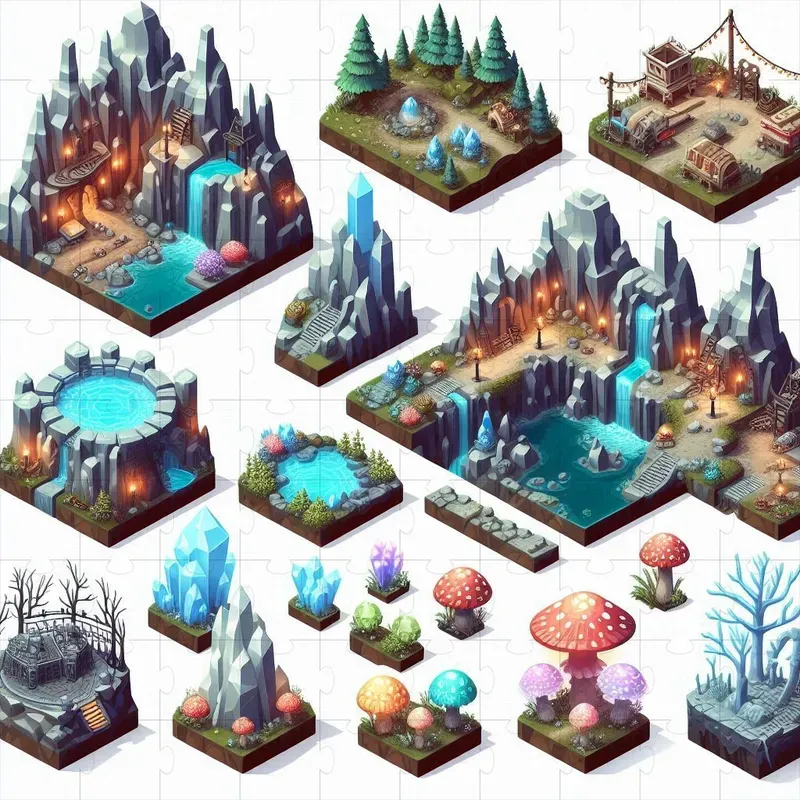 Isometric Game Asset Packs DALL·E Prompt | PromptBase