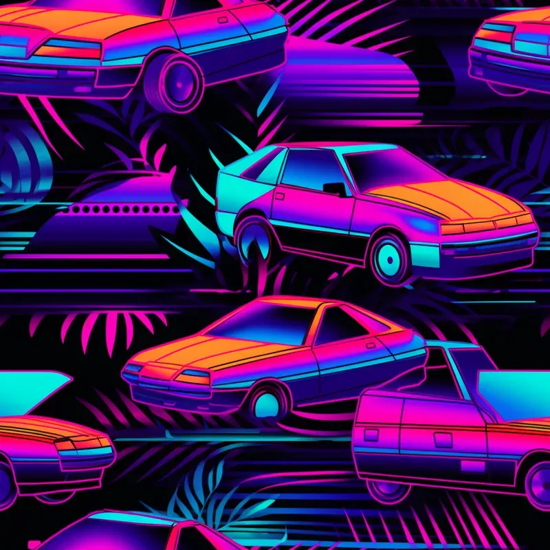 Synthwave Seamless Patterns Midjourney Prompt | PromptBase