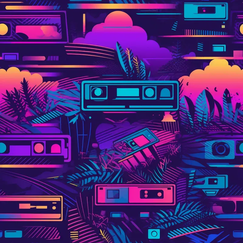 Synthwave Seamless Patterns Midjourney Prompt | PromptBase