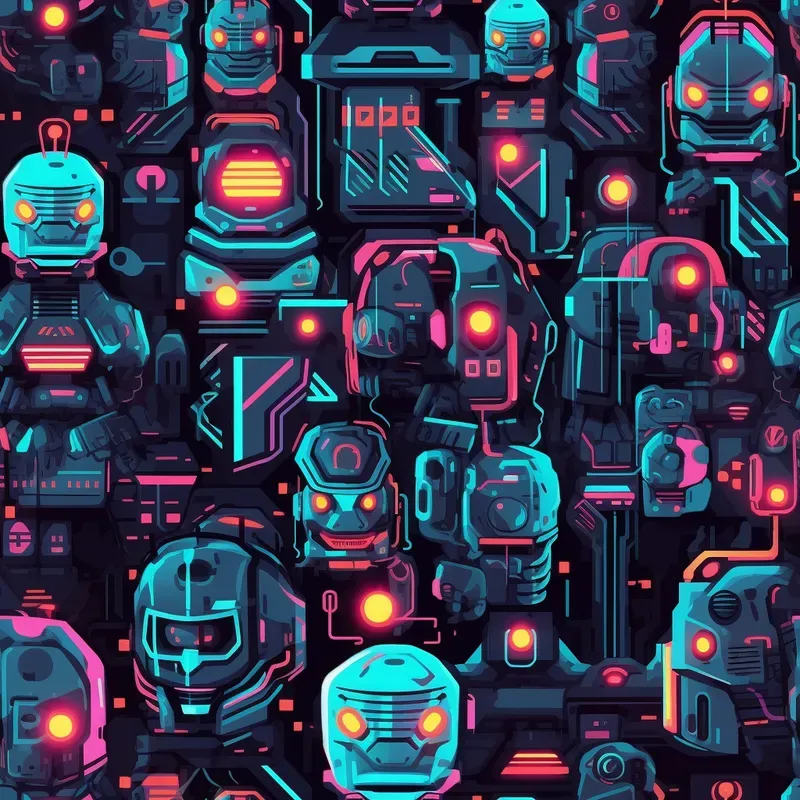 Cyberpunk Style Seamless Patterns Midjourney Prompt | PromptBase