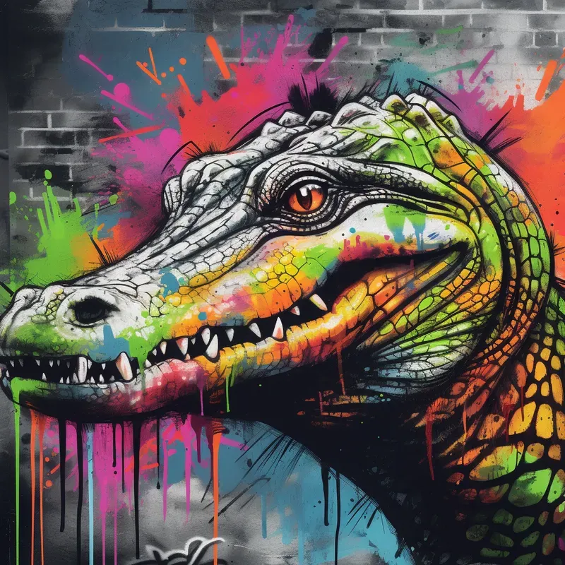 Graffiti Style Animals Midjourney Prompt | PromptBase