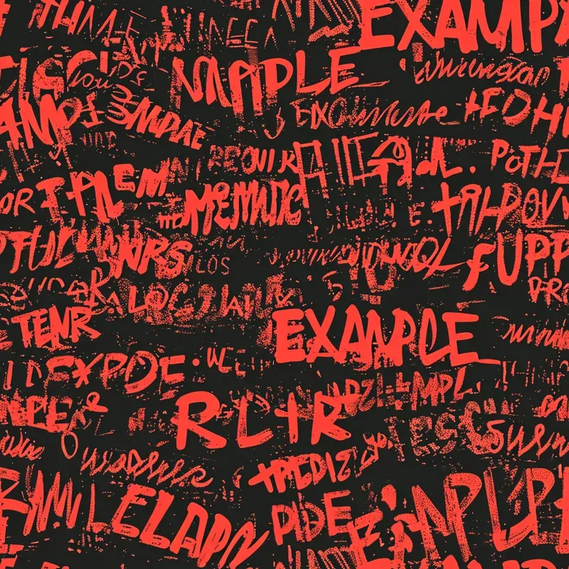 Graffiti Text Patterns Midjourney Prompt | PromptBase