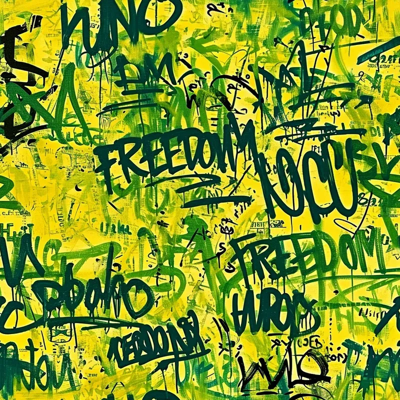 Graffiti Text Patterns Midjourney Prompt | PromptBase