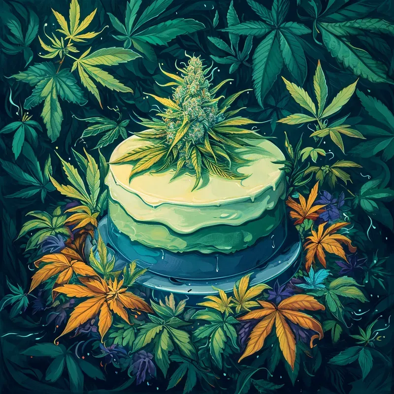 Weed Art Illustrations Midjourney Prompt | PromptBase