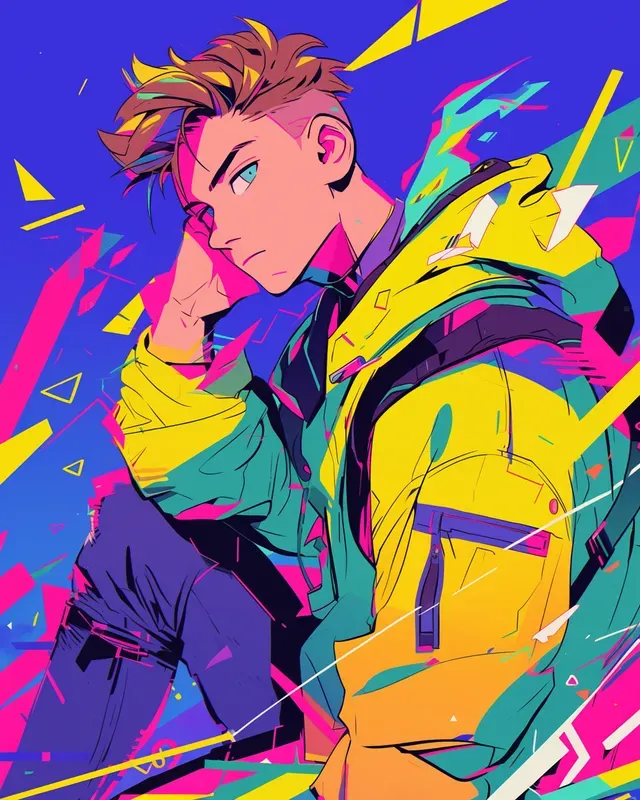 Vaporwave Anime Characters Midjourney Prompt | PromptBase