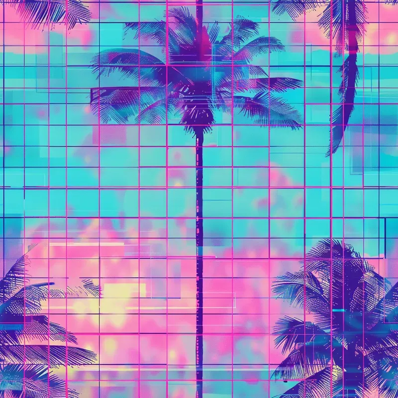 Vaporwave Patterns Midjourney Prompt | PromptBase