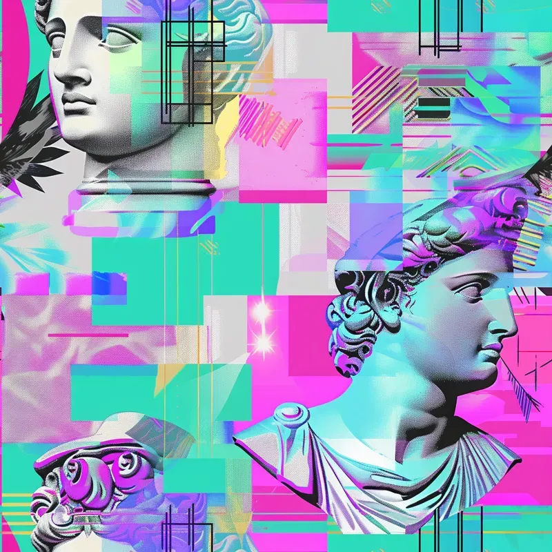 Vaporwave Patterns Midjourney Prompt | PromptBase