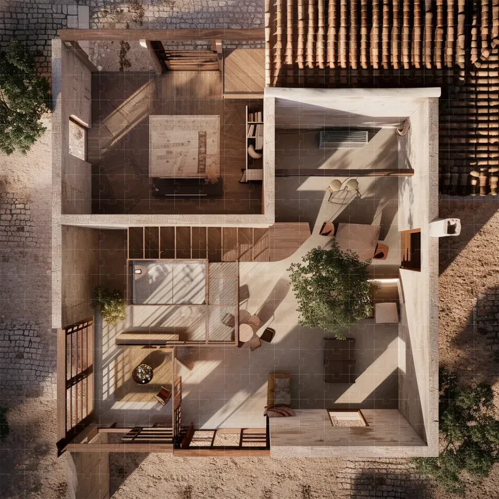 Ceilingless Architecture Renders Midjourney Prompt | PromptBase