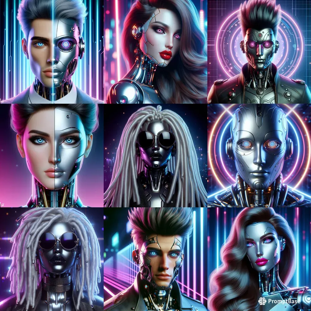 Fashionable Android Portraits DALL·E Prompt | PromptBase