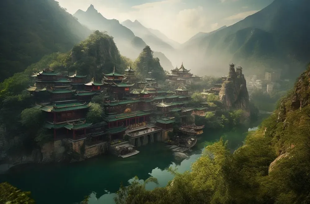 Asian Landscape Photographs Midjourney Prompt | PromptBase